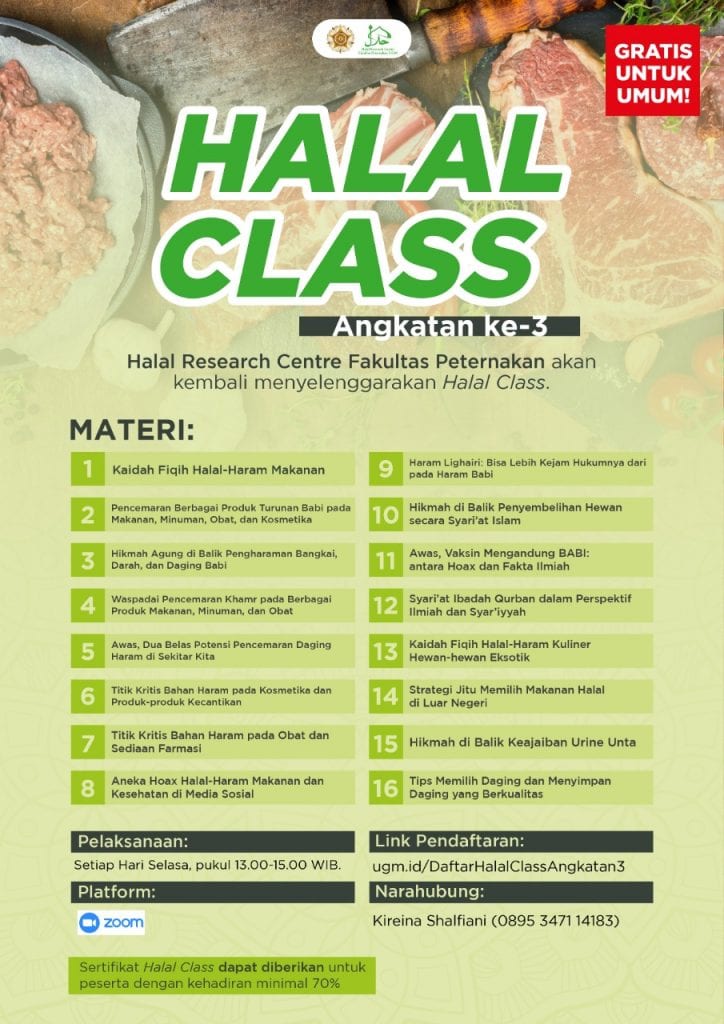Fapet UGM Selenggarakan Halal Class Online – Fakultas Peternakan UGM